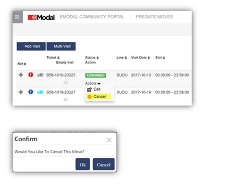 Updating Scheduled Appointments Emodal