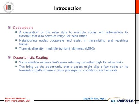 Ppt Cooperative Opportunistic Routing Using Transmit Diversity In Wireless Mesh Networks