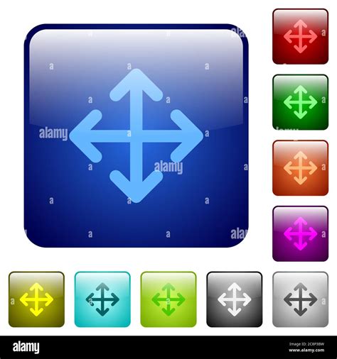 Set Of Color Move Glass Web Buttons Stock Vector Image And Art Alamy