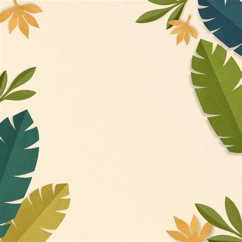 Paper Craft Leaf Frame Background Premium Editable Design Rawpixel