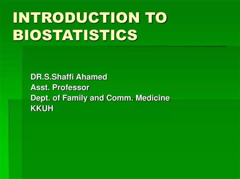 Ppt Introduction To Biostatistics Powerpoint Presentation Free