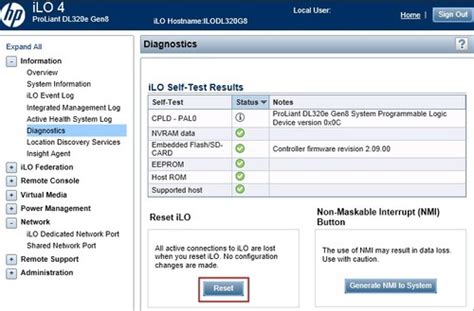 Pramod Hpe Server Hpe Integrated Lights Out 4 Ilo 4 How To Reset