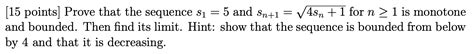 [15 points] prove that the sequence s1 5 and