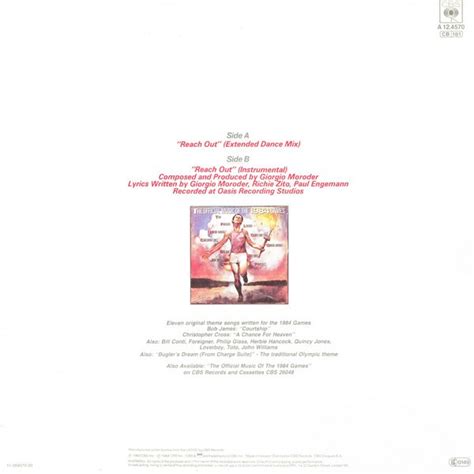 Giorgio Moroder Featuring Paul Engemann Reach Out 12” Maxi Single