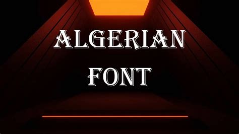 Algerian Font Free Download