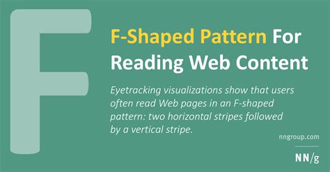 F Shaped Pattern For Reading Web Content