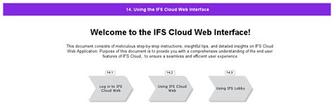 14 Using The Ifs Cloud Web Interface