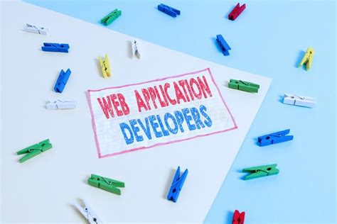 Conceptual Hand Writing Showing Web Application Developers Business