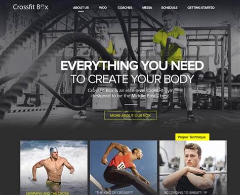 Gym Fitness Club Bootstrap Template Theme Gridgum