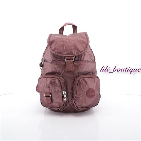 Kipling Bags Nwt Kipling Bp430 Lovebug Travel Small Backpack Polyamide Dark Maroon Metallic