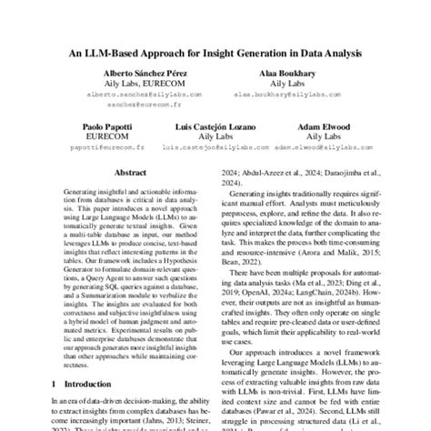 An Llm Based Approach For Insight Generation In Data Analysis Acl