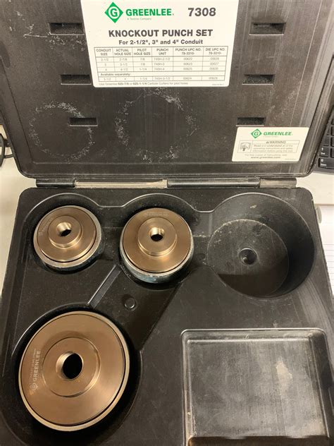 Greenlee 7308 Knockout Punch Kit Reconditioned General Equipment