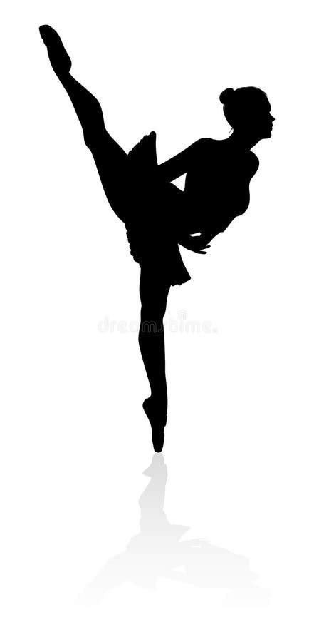Silueta Del Baile Del Ballet Ilustración del Vector Ilustración de