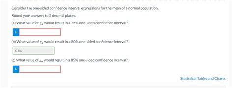 Solved Consider The One Sided Confidence Interval