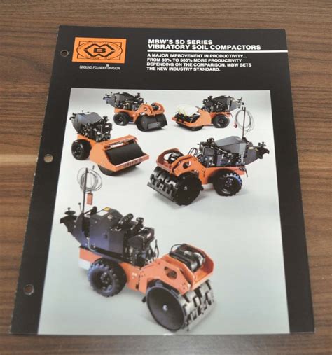 Mbw Range Vibratory Soil Compactor Rollers Specification Brochure