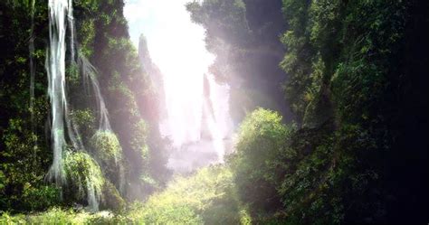 山水夏弦弓旋一的风景壁纸插画图片 Bobopic