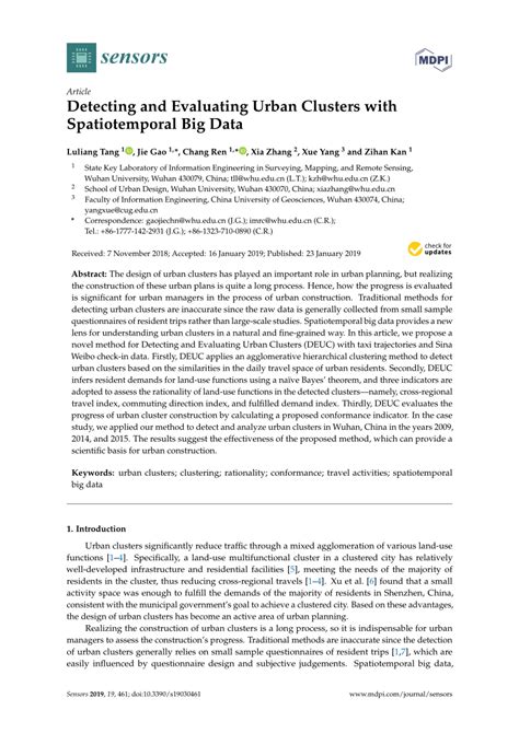Pdf Detecting And Evaluating Urban Clusters With Spatiotemporal Big Data