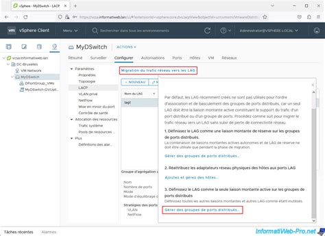 Create A Lacp Link Lag On A Vds Switch On Vmware Vsphere 6 7 Vmware Tutorials