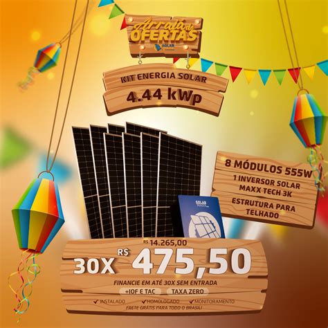 Kit Gerador Solar 548kWh Mês Portal Energia Limpa