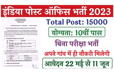 India Post Gds Recruitment 2023 Indian Post Gds 12828 Posts 2023
