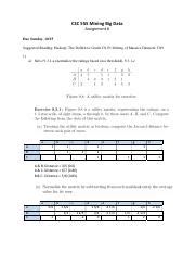 Csc Assignment Pdf Csc Mining Big Data Assignment Due Sunday Suggested