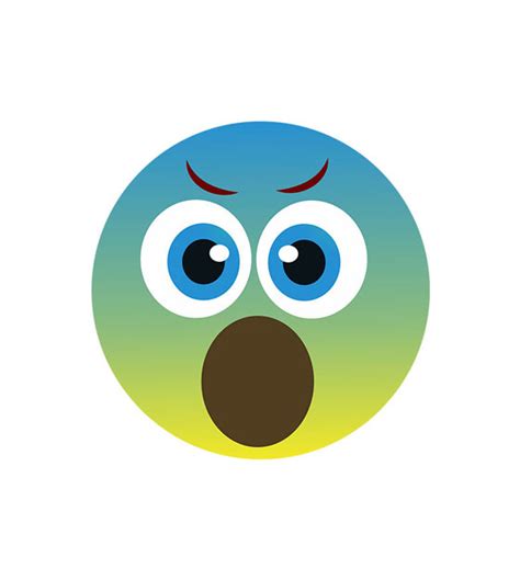 Worrying Shocked Face Emoji Vector Art Design Shop By Aquadigitizing