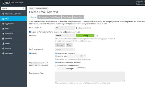 Cara Membuat Email Di Plesk Panel Rumahweb Journal