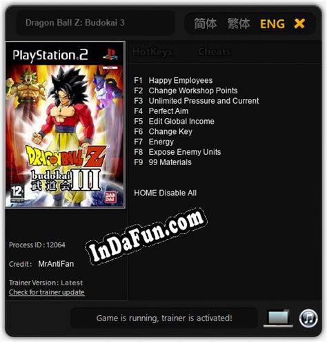Dragon Ball Z Budokai 3 Cheats Trainer 9 [mrantifan] Free Download Pc Games Direct Links