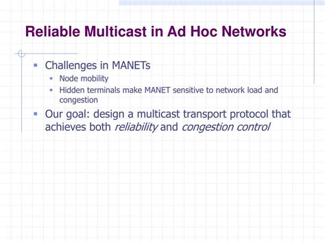 Ppt Reliable Adaptive Lightweight Multicast Protocol Ken Tang