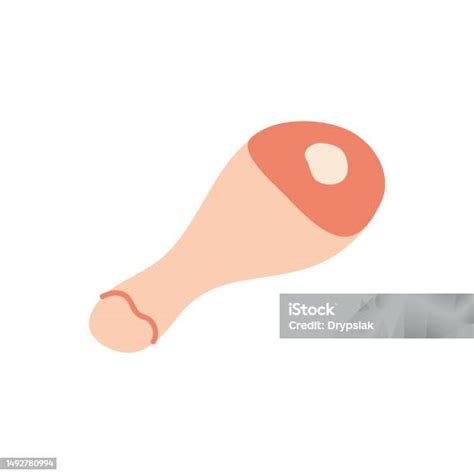 치킨 드럼 스틱 아이콘입니다 신선한 닭고기 실루엣 벡터 그림입니다 가금류에 대한 스톡 벡터 아트 및 기타 이미지 가금류