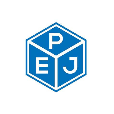Pej Letter Logo Design On Black Background Pej Creative Initials