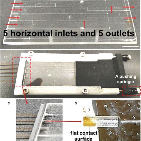 Glass Microfluidic Device And A Pla Jig For Horizontal Connection A Download Scientific Diagram