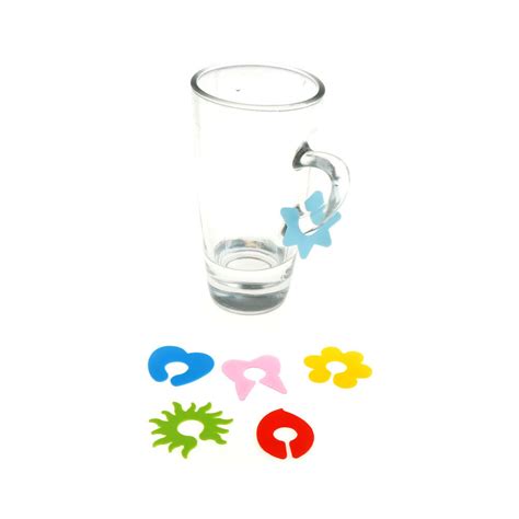 Pcs Silicone Wine Glass Cup Marker Labels Recognizer Party Drinker