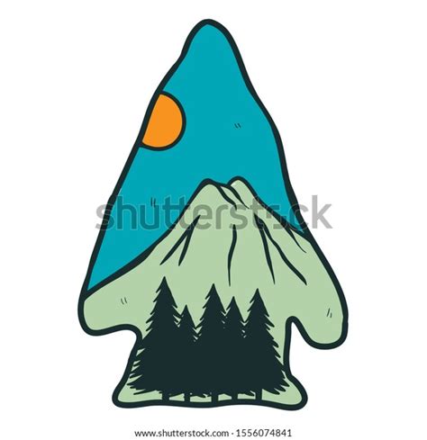 Mountains Hand Drawn Vector Illustration Stock Vector Royalty Free