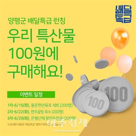 경기도 배달특급 배달앱 시장 지각변동양평서 민간앱 제쳐 아주경제