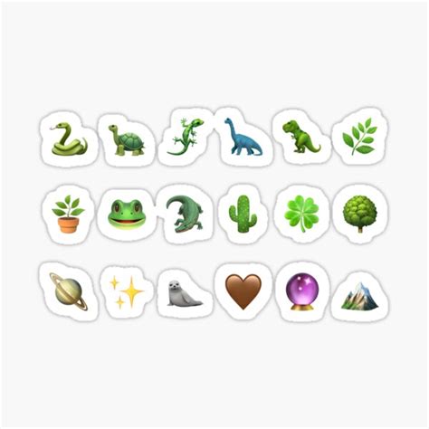 Cute Green Emoji Sticker Magnet Page Sticker For Sale By Elaynafk