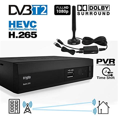 Crypto Redi 270PA 1080P Full HD DVB T2 HEVC H 265 D Codeur Tnt Hd Avec
