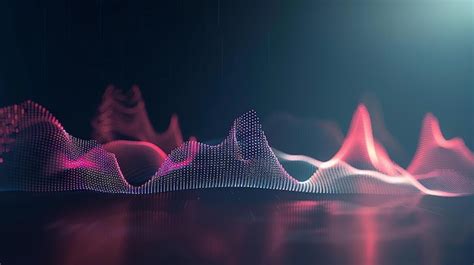 Premium Photo Abstract Digital Landscape With Glowing Particles D Rendering
