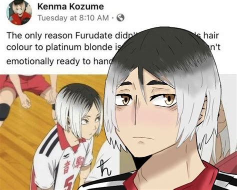 Kenma With Platinum Blonde Hair