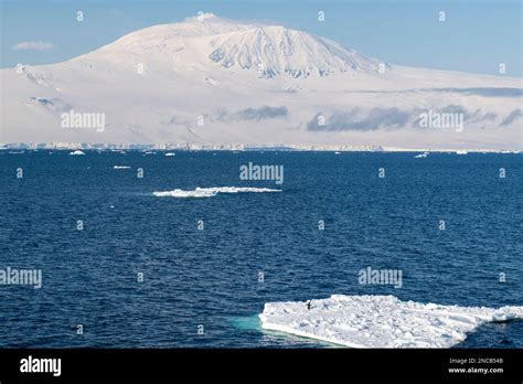 Antarctica Ross Island Ross Sea View Of Mount Erebus Second Highest