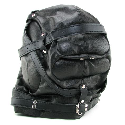 Faux Leather Sensory Deprivation Hood Deep Stealth Dungeon