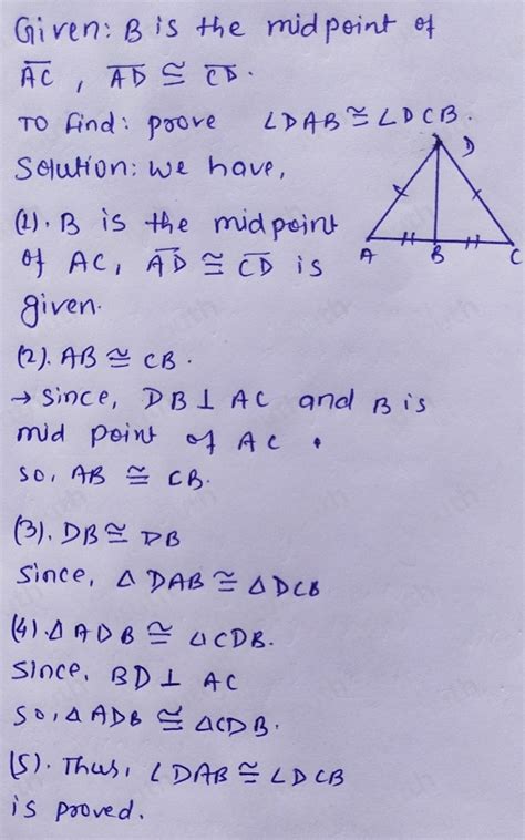 Solved For Items 1 5 Please Refer To The Figure Below Given B Is The Midpoint Of Vector Ac