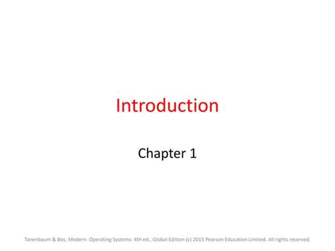 Chapter01 Introduction Of Operating System Ppt
