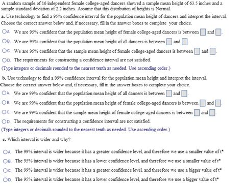 Solved A Random Sample Of Independent Female College A Chegg