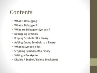 Debugging With GNU Debugger GDB PPT