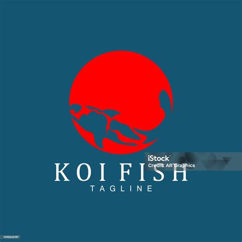 Koi 물고기 로고 디자인 중국 행운과 승리 장식 물고기 벡터 회사 브랜드 금붕어 아이콘 비단잉어에 대한 스톡 벡터 아트 및