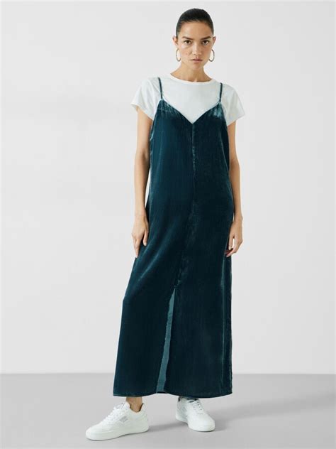 Hush Leila Split Velvet Midi Dress Shopstyle