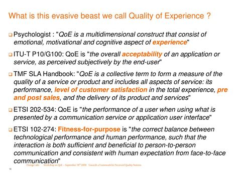 Ppt Towards A Framework For Qoe Powerpoint Presentation Free Download Id5752257