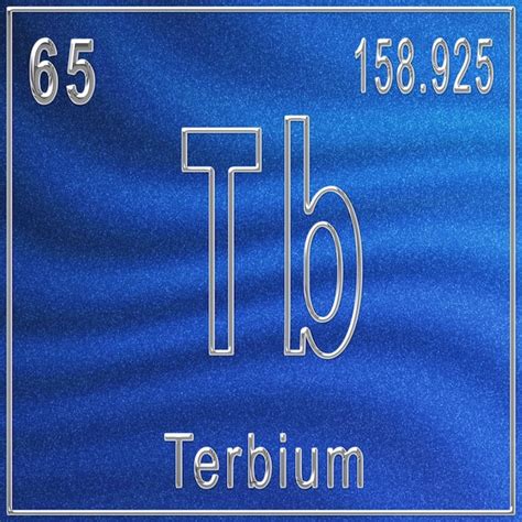 Premium Photo Terbium Chemical Element Sign With Atomic Number And
