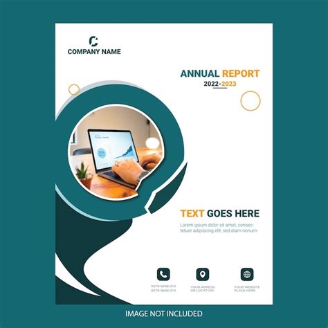 기업 회사 편집 가능한 연례 보고서 또는 프로필 브로셔 템플릿 디자인 프리미엄 벡터